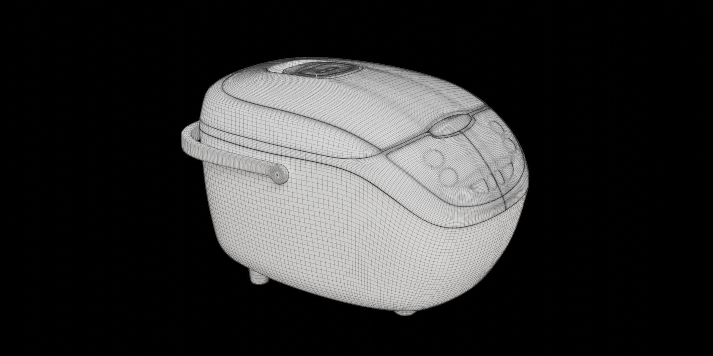 Modern White Rice Cooker 3D model | CGTrader