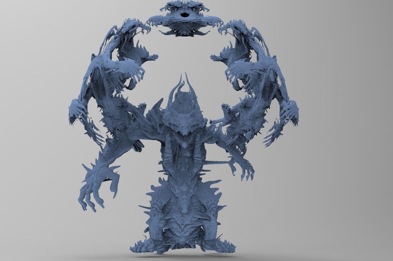 Demon Hand Sculpture large 2 3D model | CGTrader