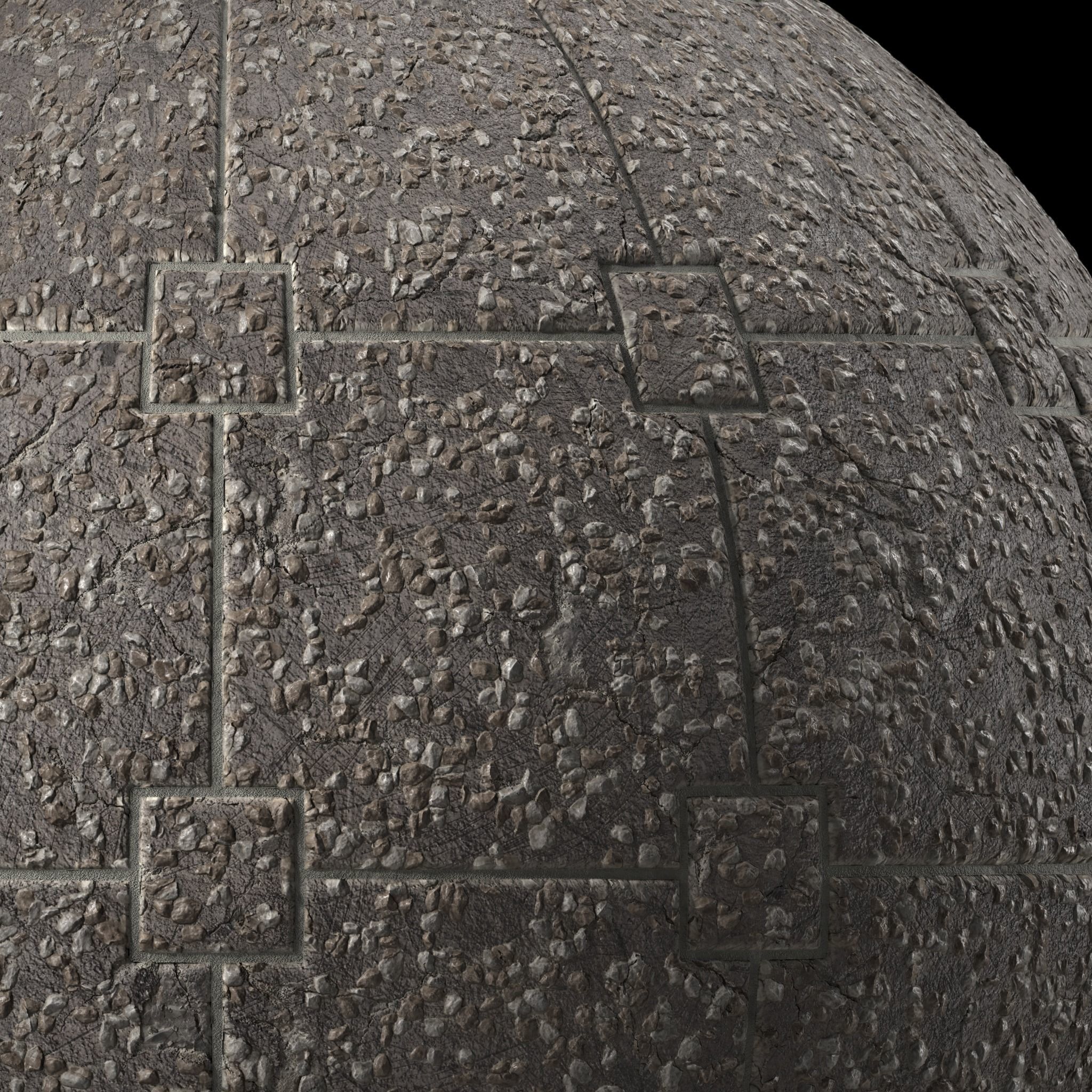 Texture Tile Materials 30- Concrete Tiling By Gravel Sbsar Pbr Seamless ...