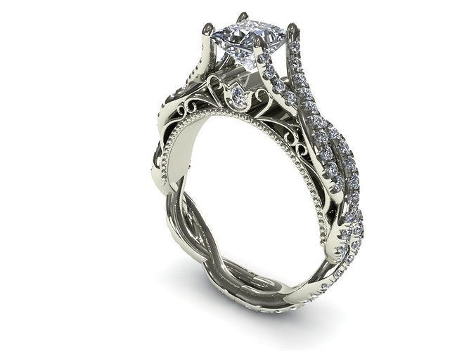 Verragio Wedding Ring V23 3D model 3D printable | CGTrader