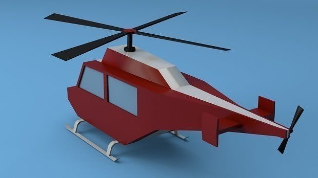 Low Poly Helicopter 3D Model free VR / AR / low-poly 3D model | CGTrader