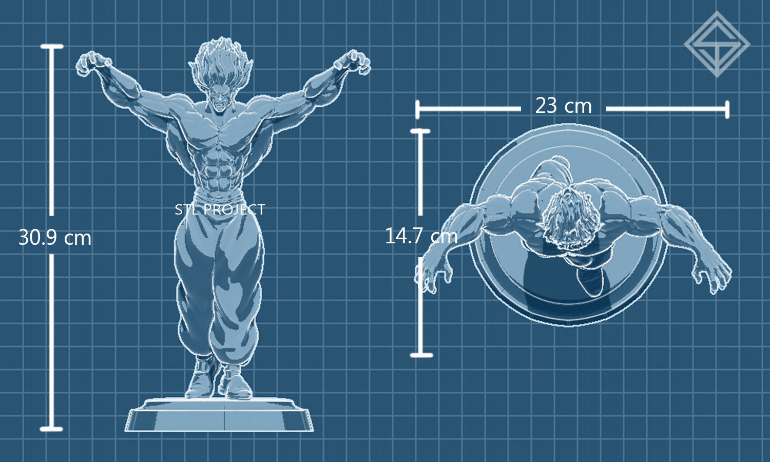 Yujiro Hanma 3D model 3D printable | CGTrader