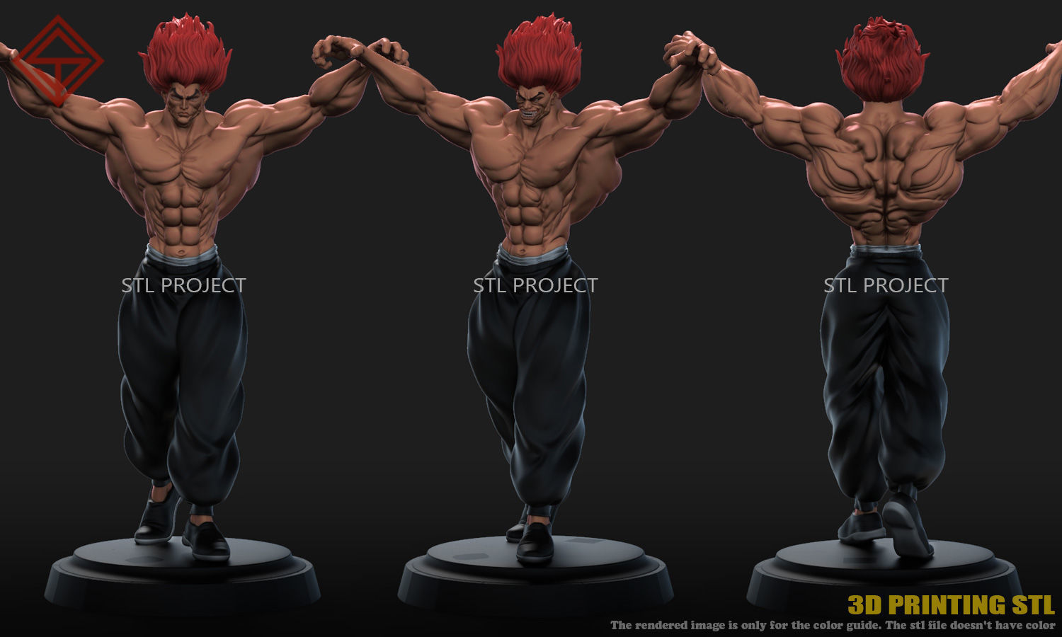Yujiro Hanma 3D model 3D printable | CGTrader