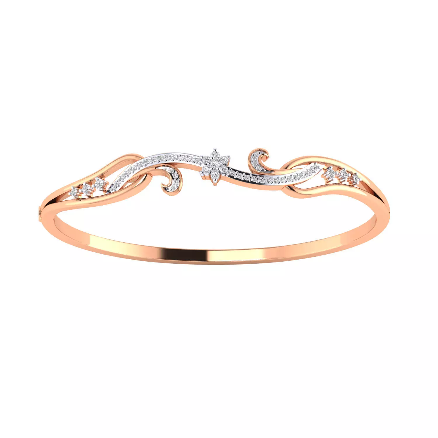 Women Bangle Bracelet STL JCD Render Details 3D model 3D printable ...