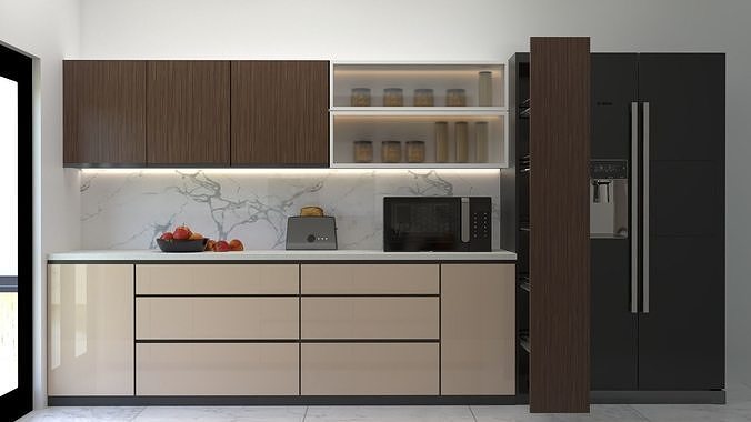 Modular Kitchen 3D model | CGTrader