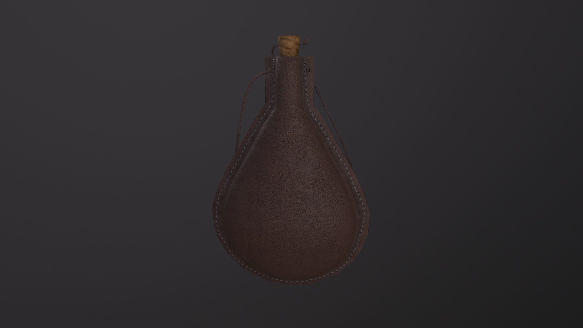 3D model Medieval Leather Water Bottle 3D Model VR / AR / low-poly ...