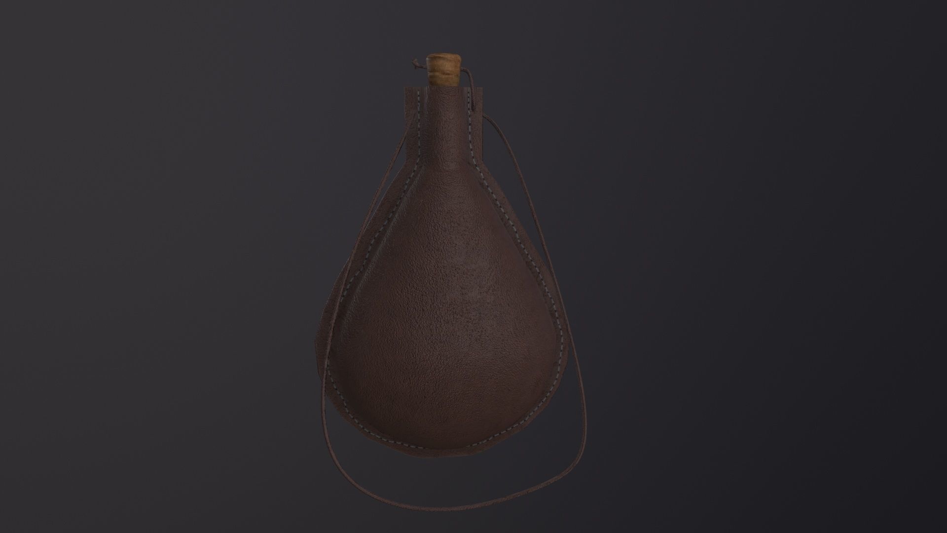 3D model Medieval Leather Water Bottle 3D Model VR / AR / low-poly ...