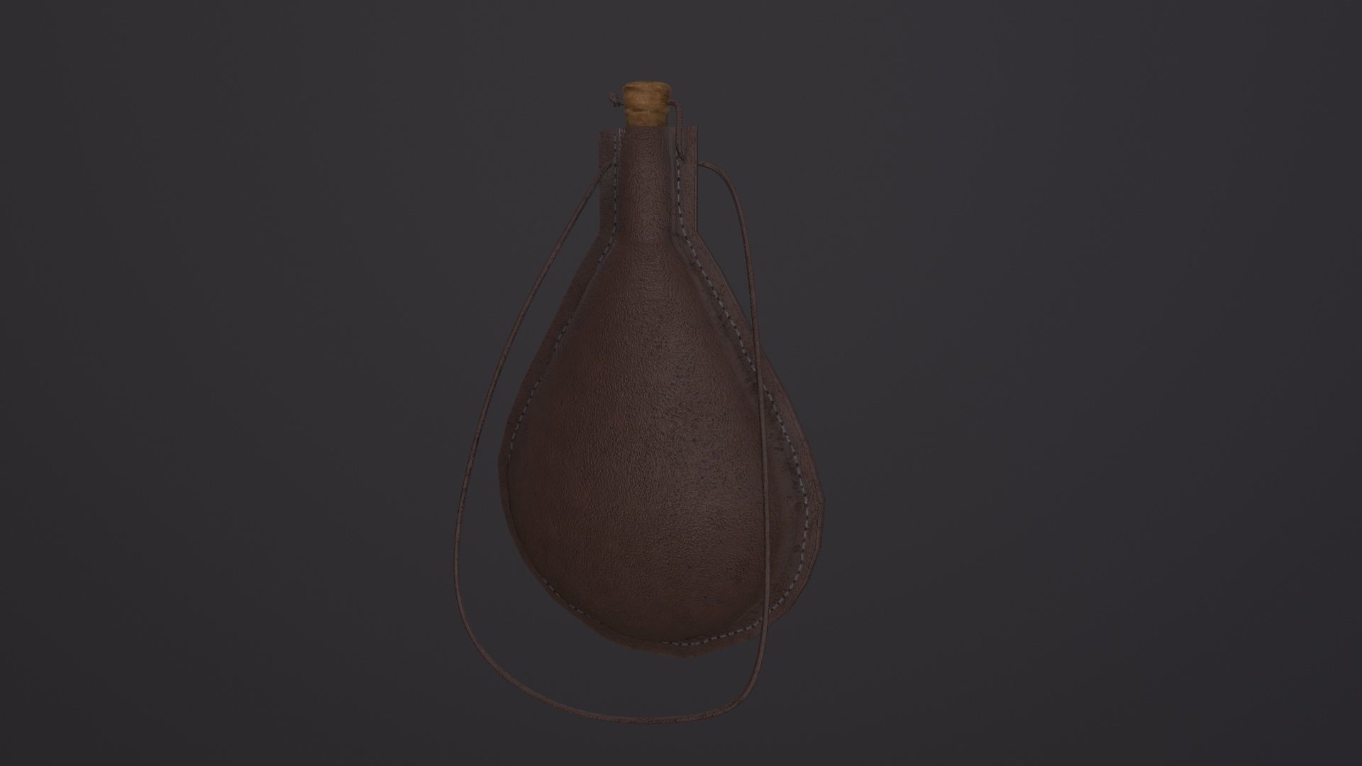 3D model Medieval Leather Water Bottle 3D Model VR / AR / low-poly ...