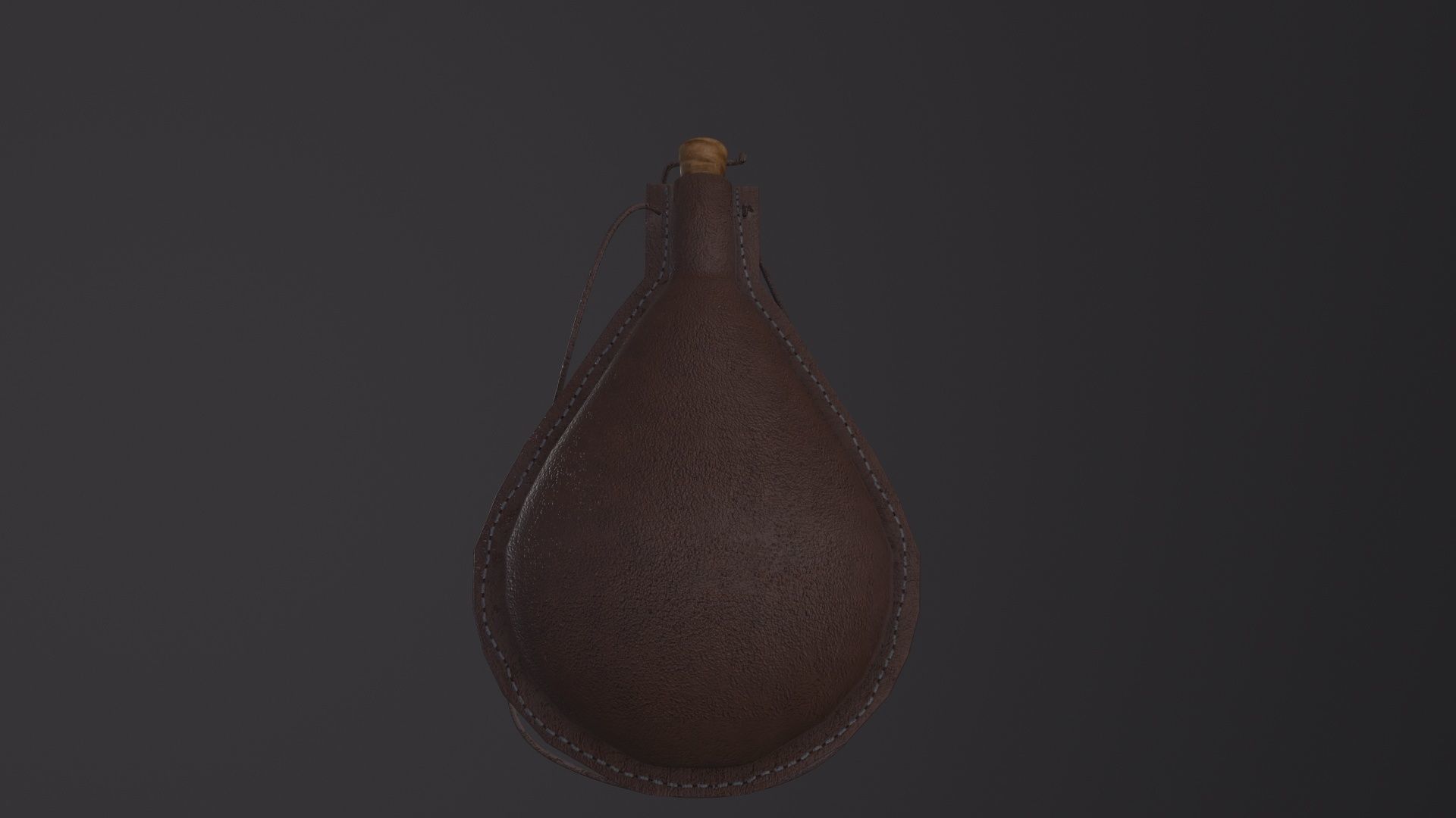 3D model Medieval Leather Water Bottle 3D Model VR / AR / low-poly ...