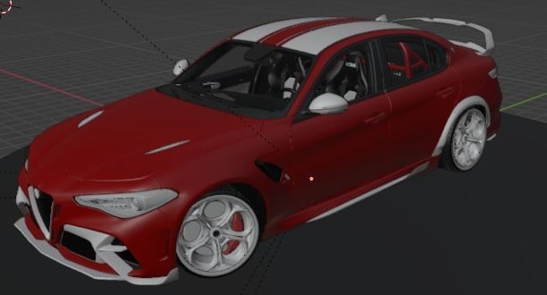 Red Alfa Romeo 3D model | CGTrader