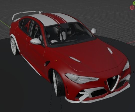 Red Alfa Romeo 3D model | CGTrader