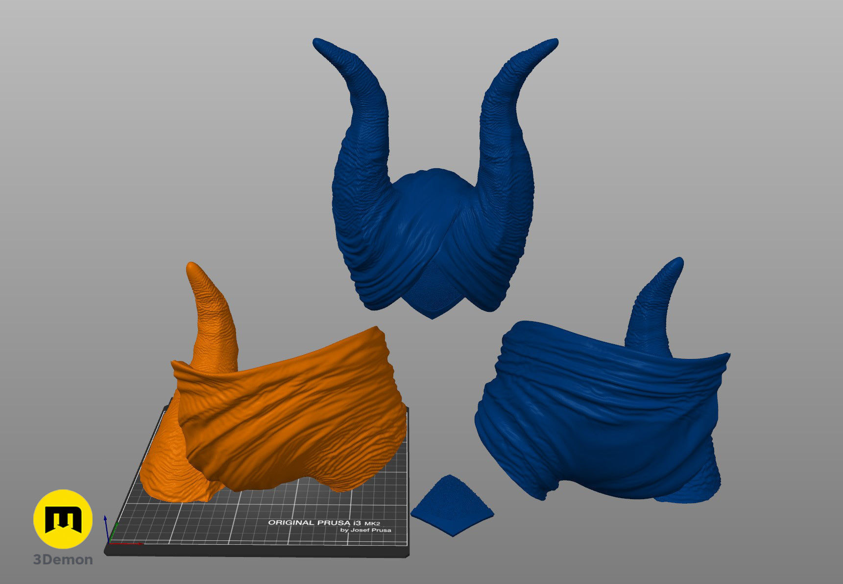 Maleficent Horns 3D model 3D printable | CGTrader