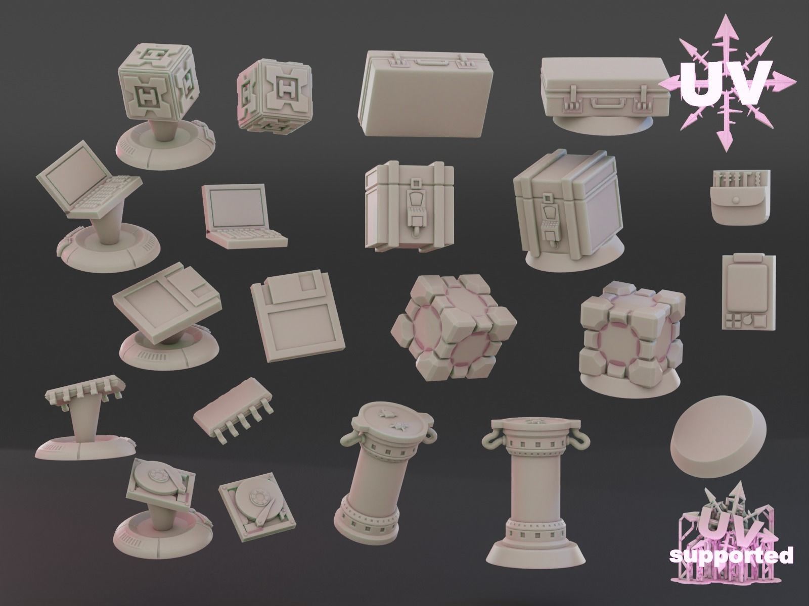 star grave loot tokens 3D model 3D printable | CGTrader