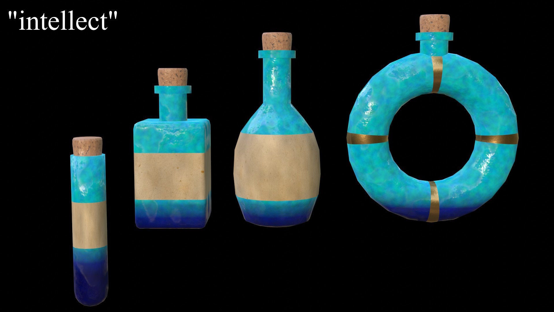 3D model Stylized RPG Magic Potions VR / AR / low-poly | CGTrader