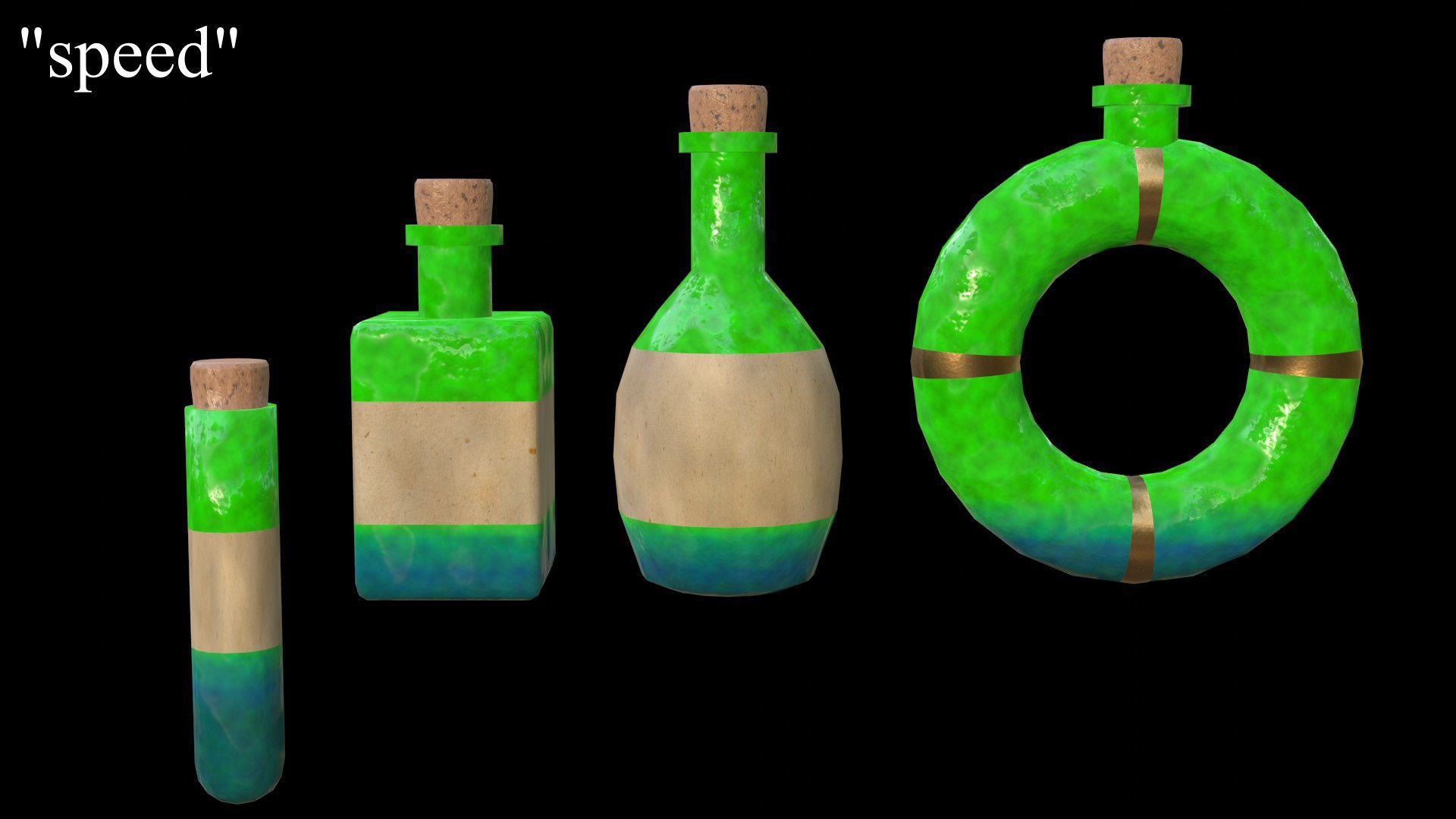 3D model Stylized RPG Magic Potions VR / AR / low-poly | CGTrader