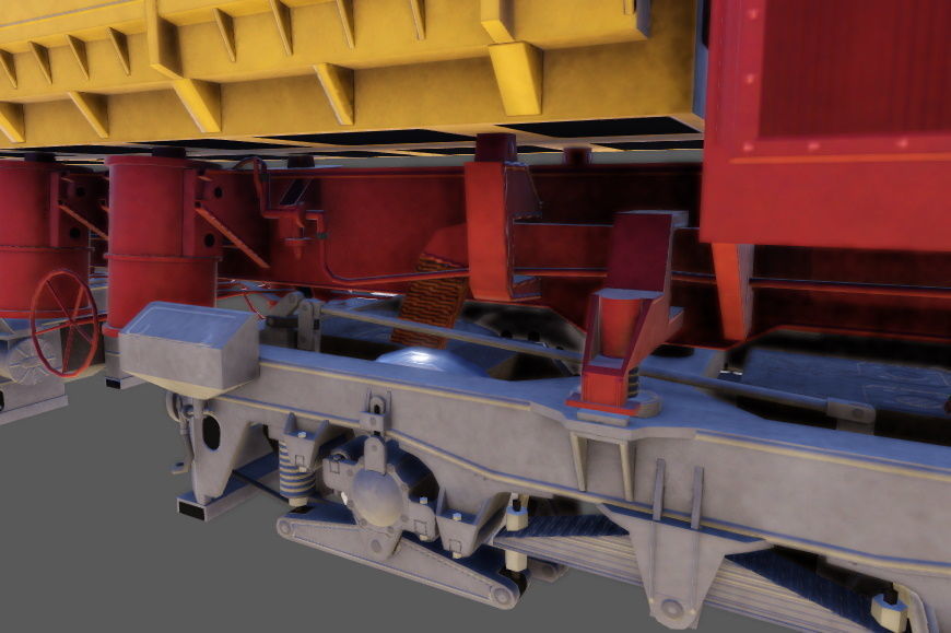 3D model Industrial Locomotive NP1 with Motor Dupmcar VR / AR / low ...