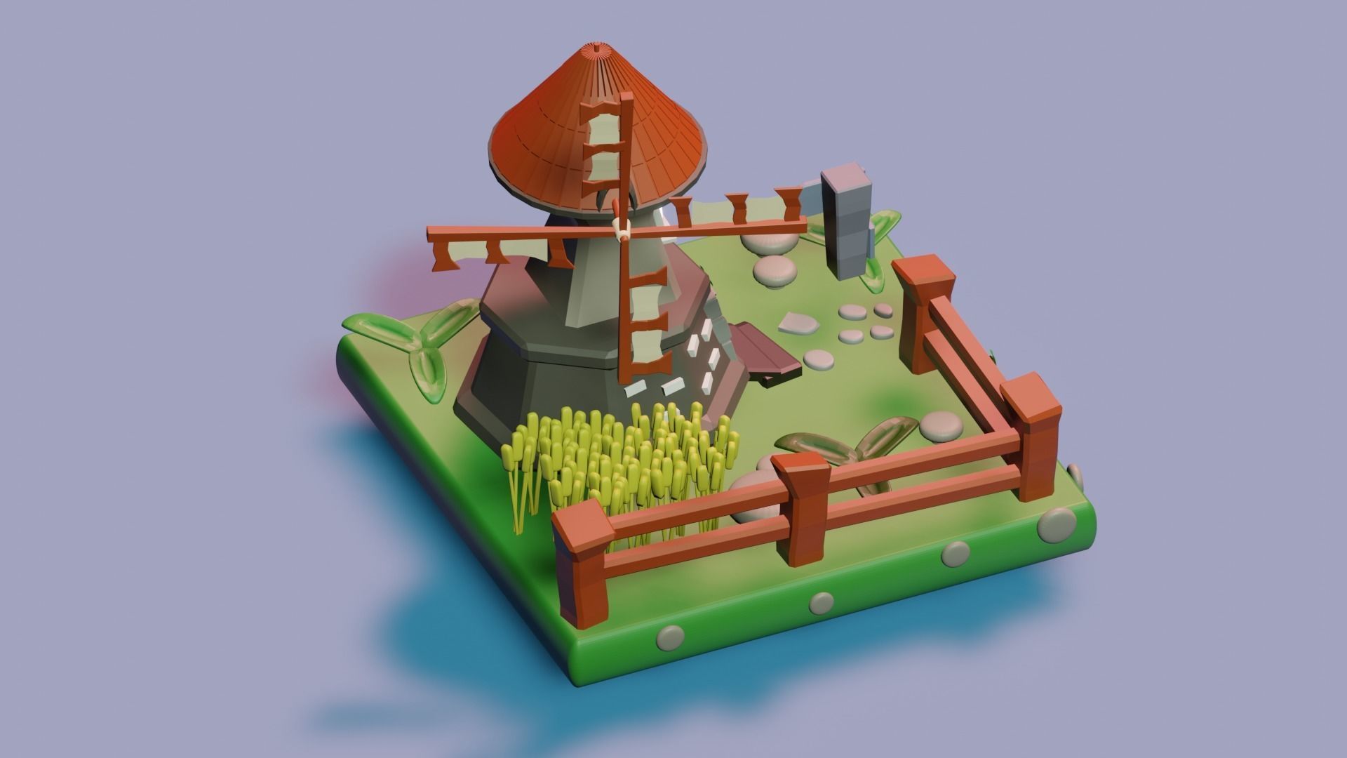 mill village free 3D model | CGTrader