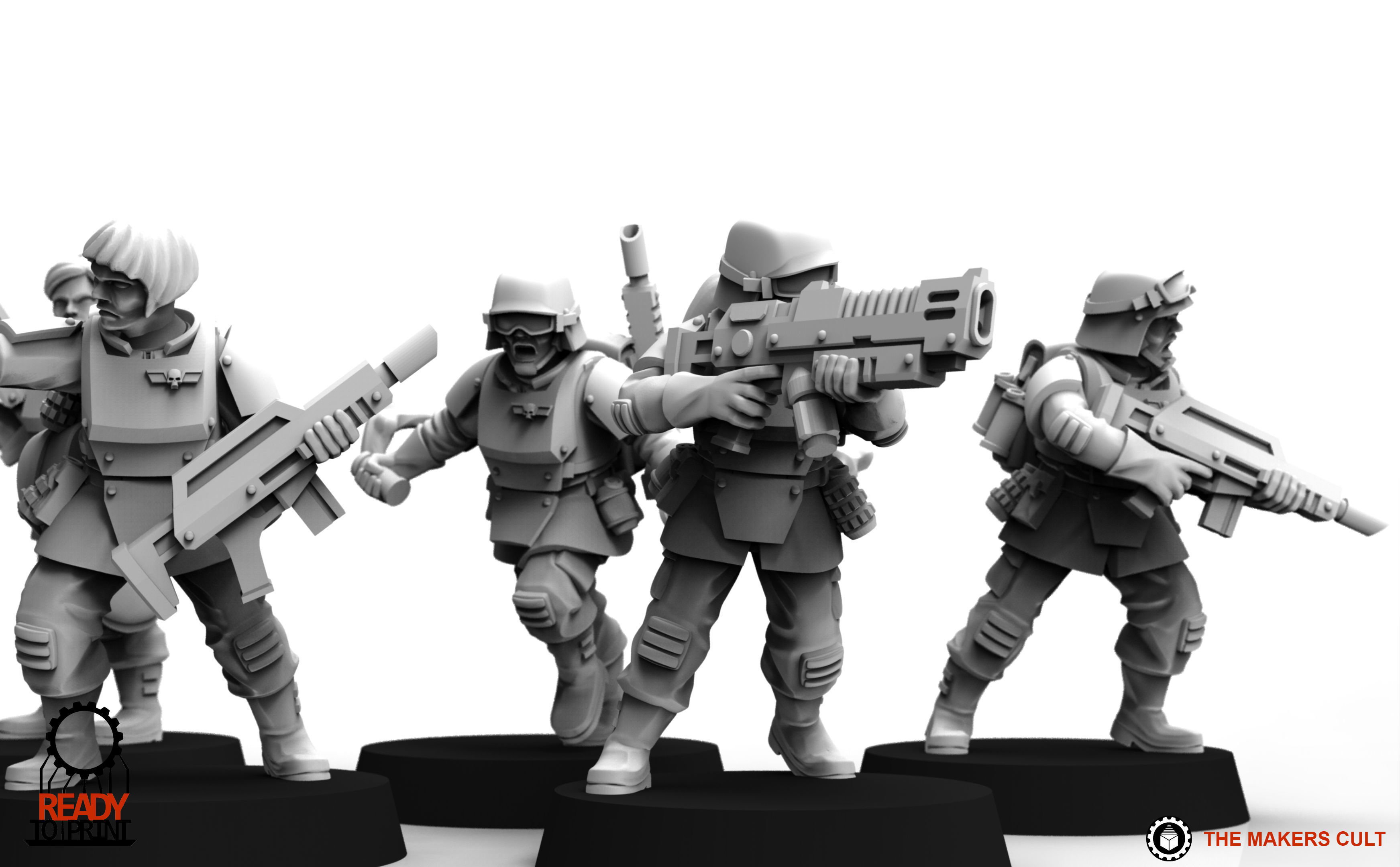 Universal Guard - Female Infantry Builder 3D model 3D printable | CGTrader