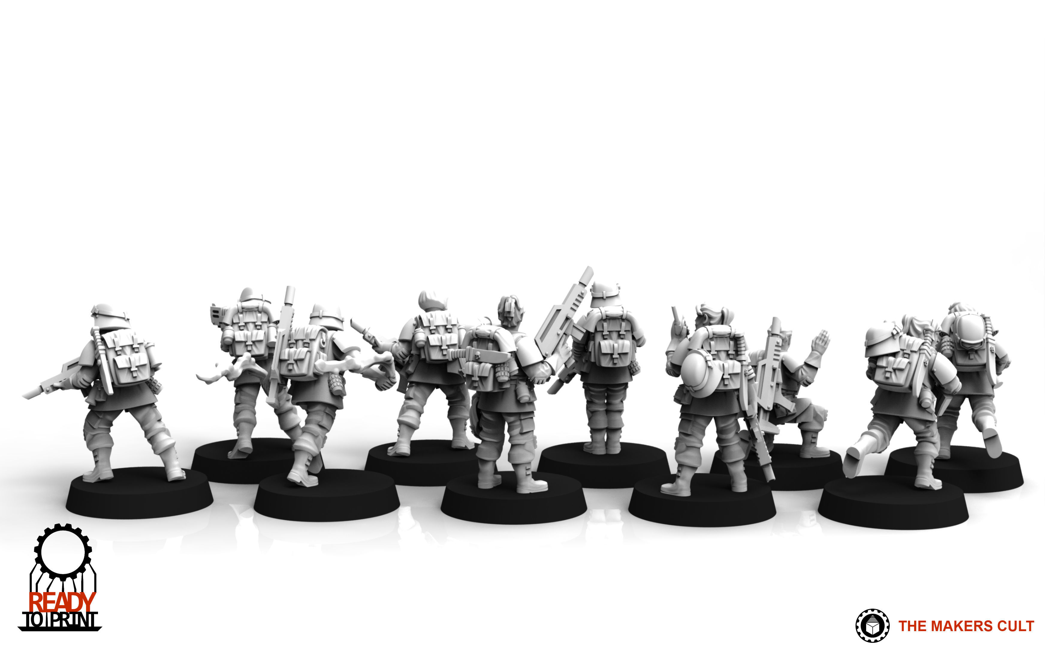 Universal Guard - Female Infantry Builder 3D model 3D printable | CGTrader