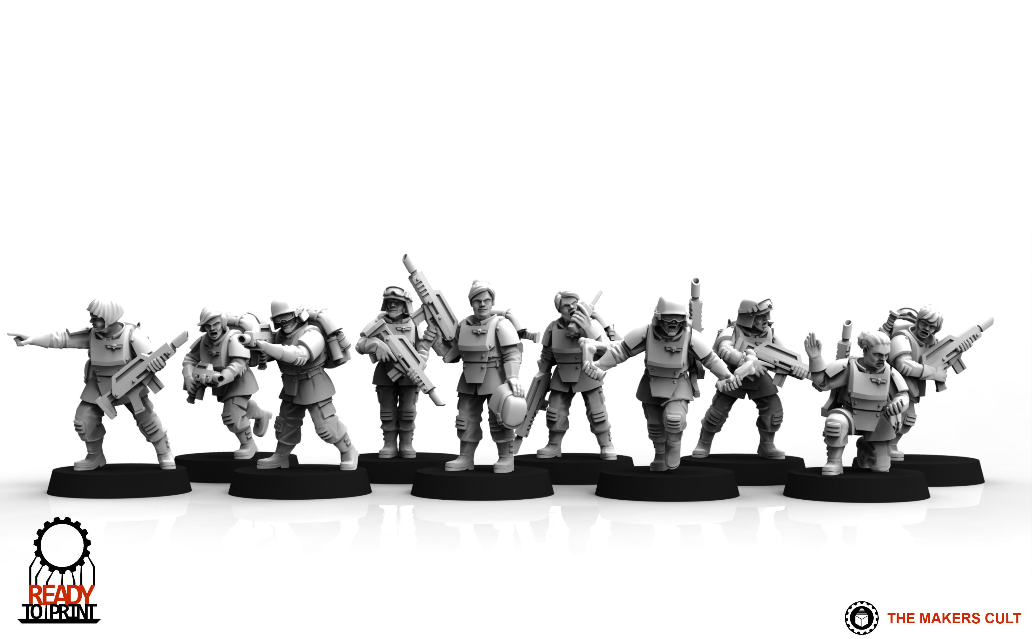 Universal Guard - Female Infantry Builder 3D model 3D printable | CGTrader