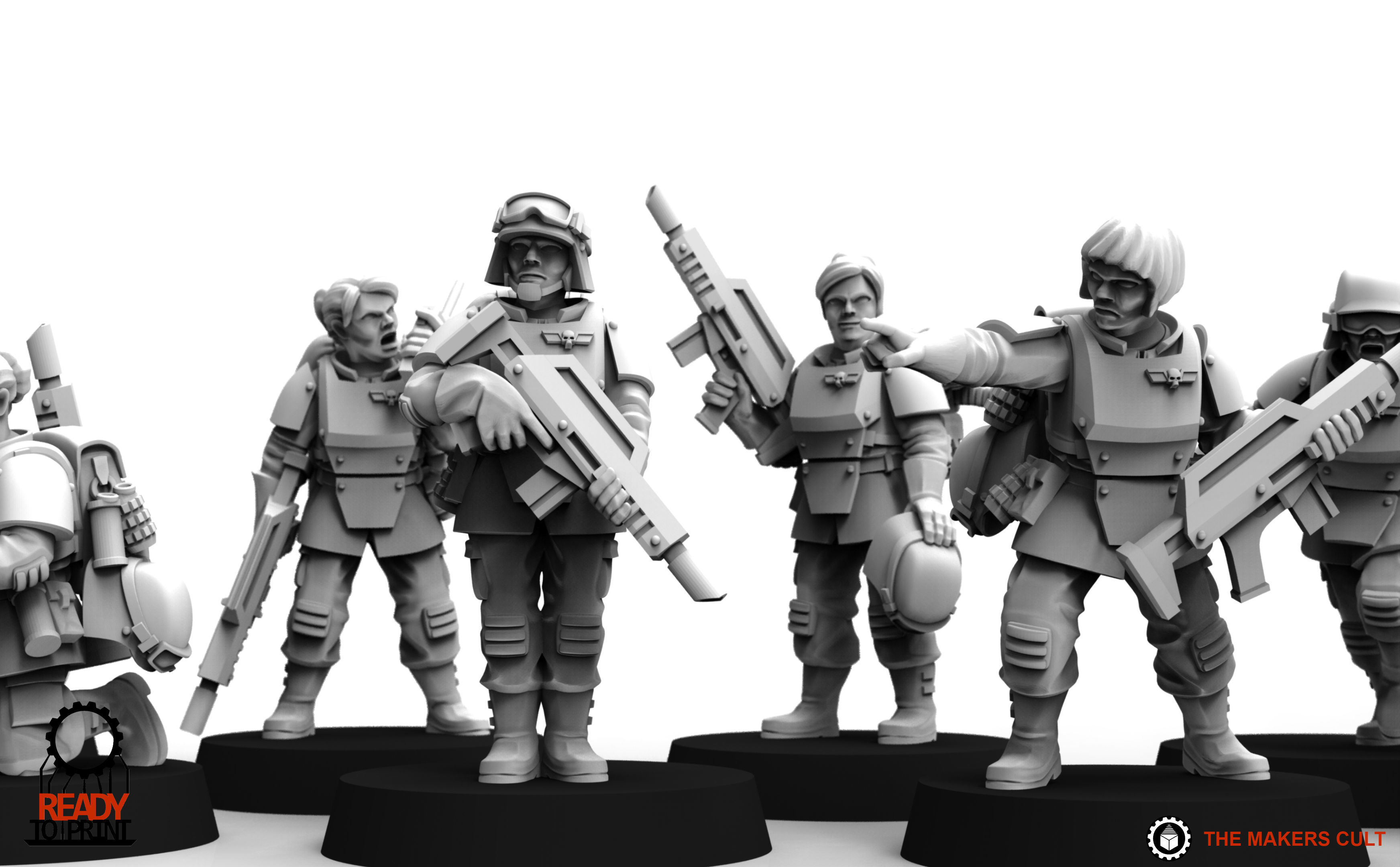 Universal Guard - Female Infantry Builder 3D model 3D printable | CGTrader