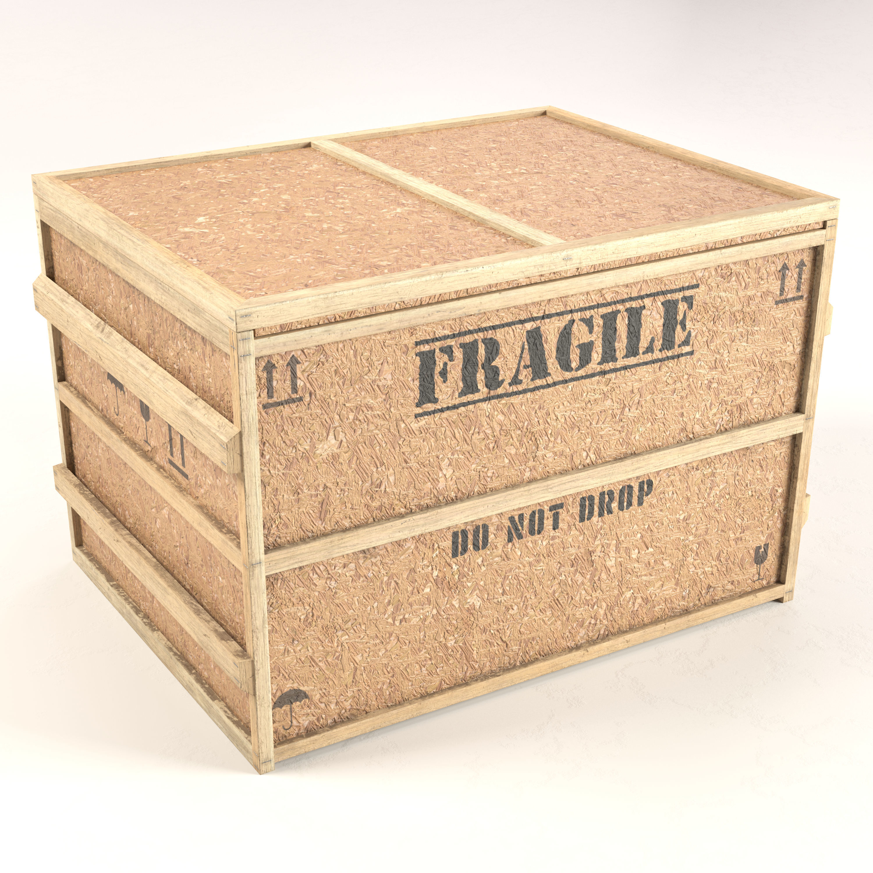 3D model Chipboard cargo box VR / AR / low-poly | CGTrader