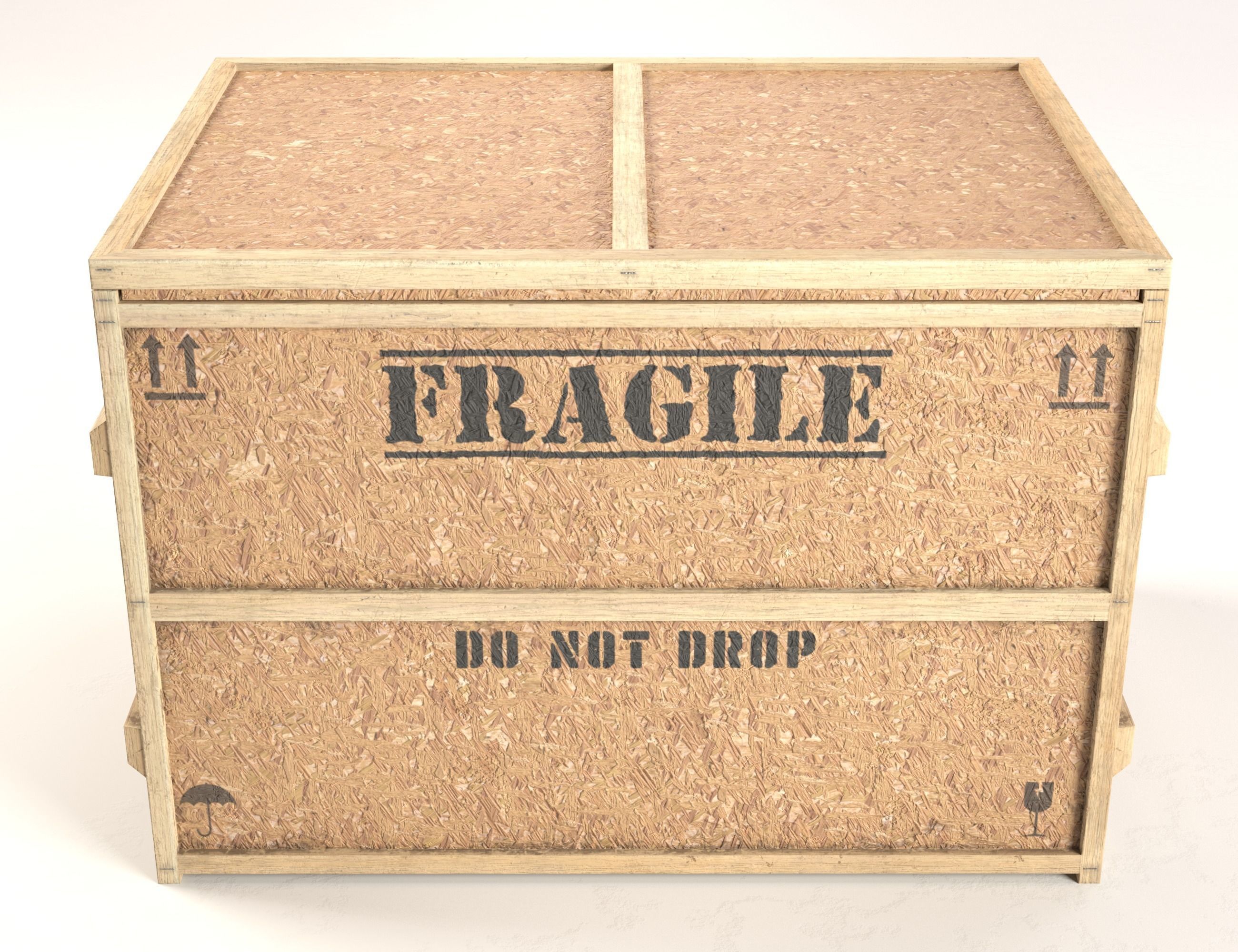 3D model Chipboard cargo box VR / AR / low-poly | CGTrader