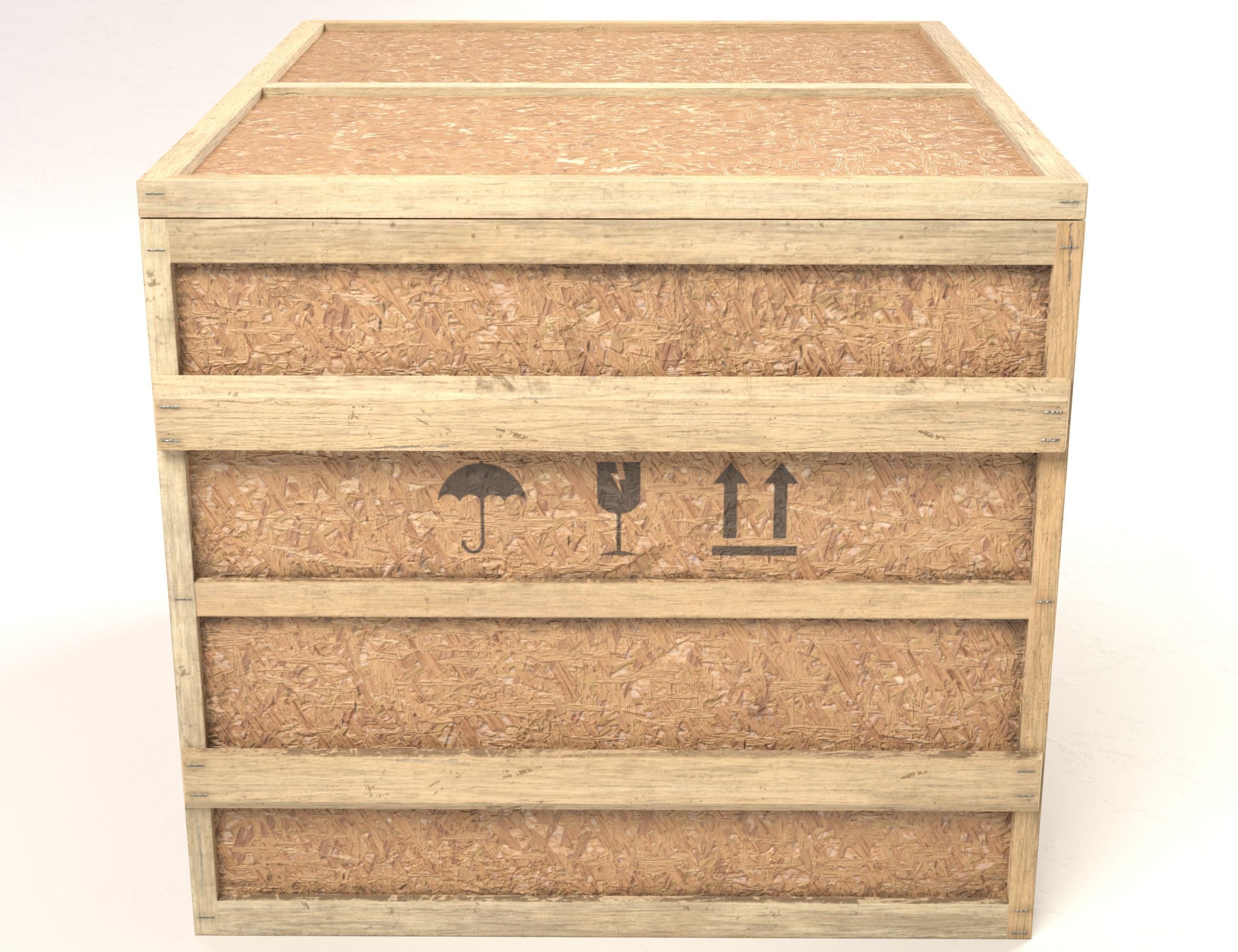 3D model Chipboard cargo box VR / AR / low-poly | CGTrader