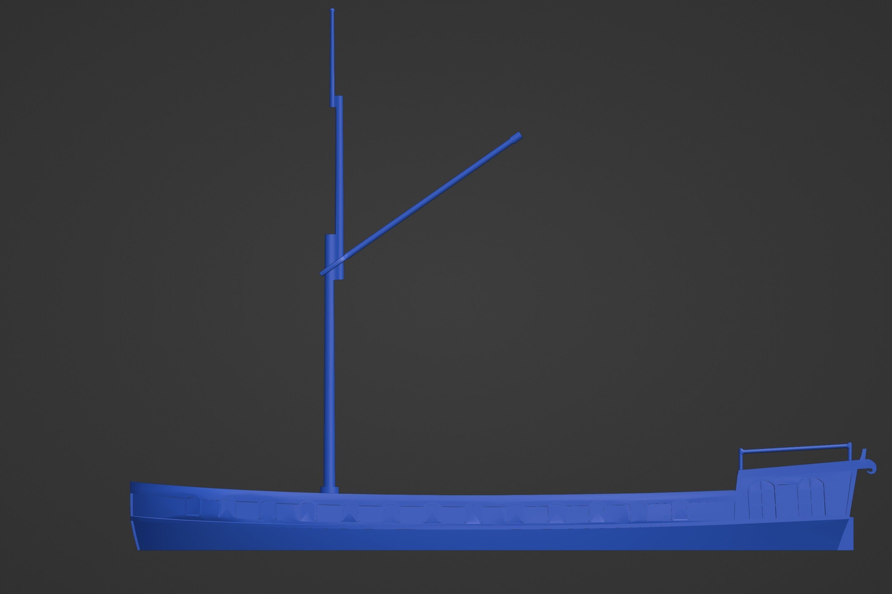 dutch river barge 3d print 3D model 3D printable | CGTrader