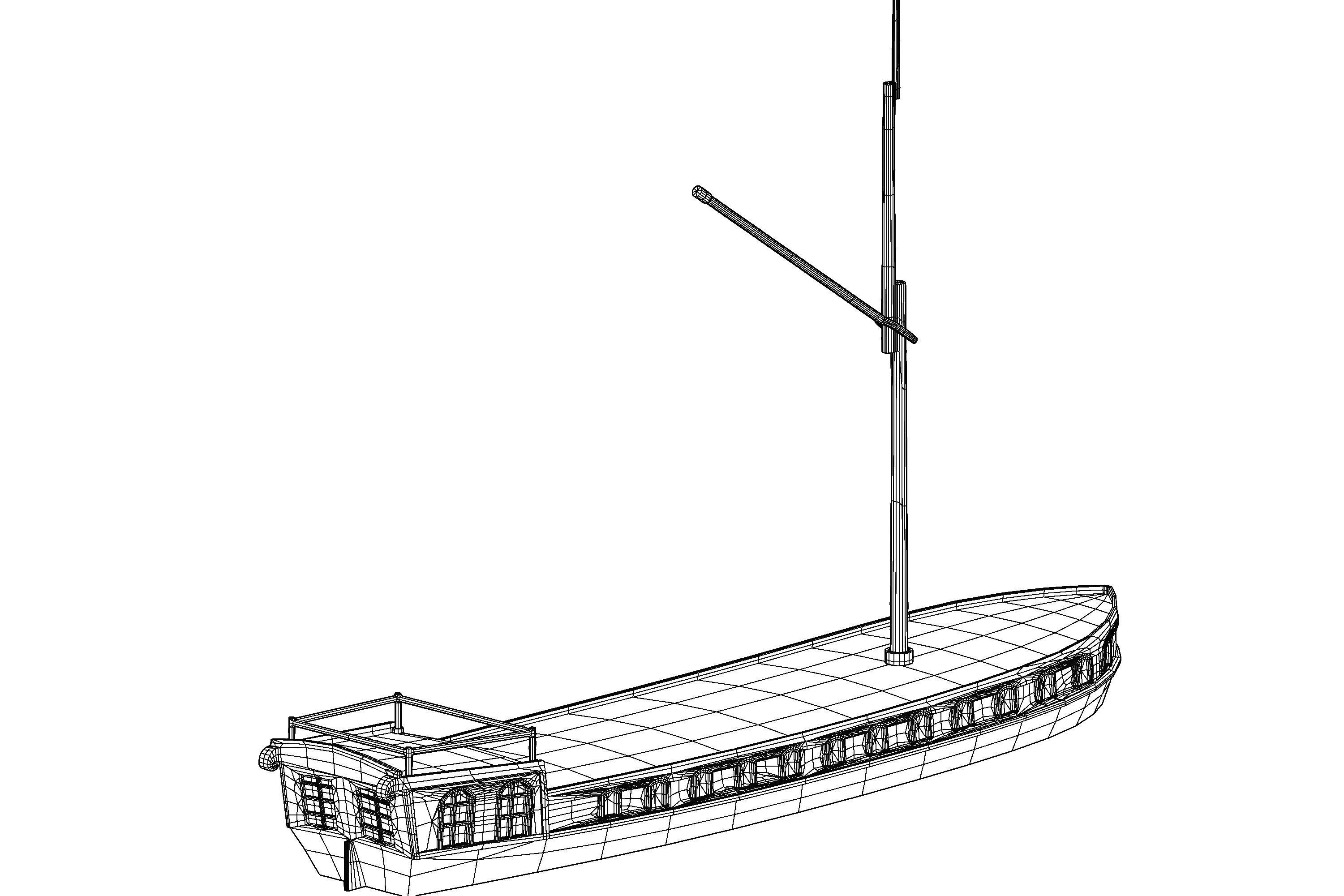 dutch river barge 3d print 3D model 3D printable | CGTrader