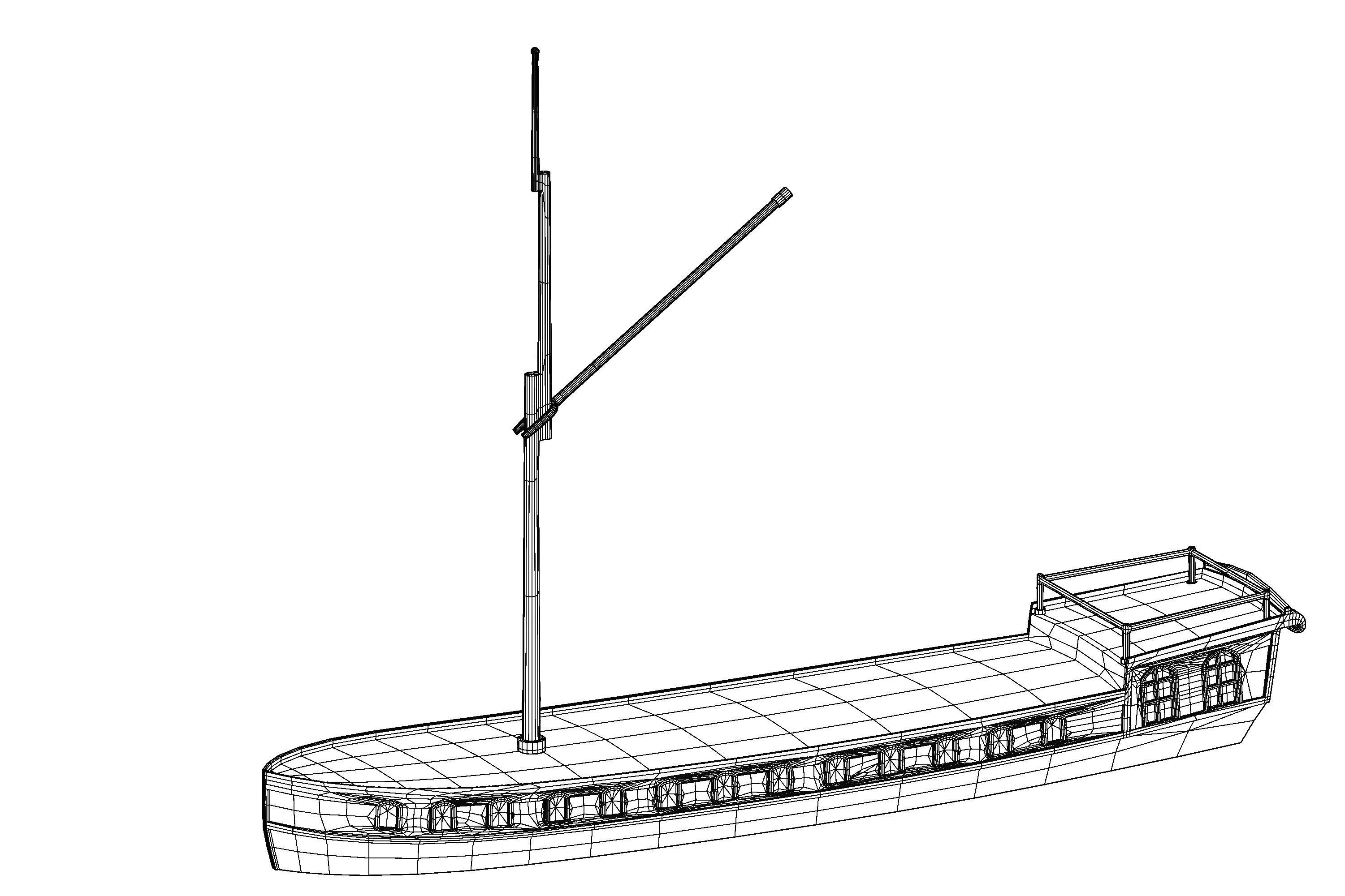 dutch river barge 3d print 3D model 3D printable | CGTrader