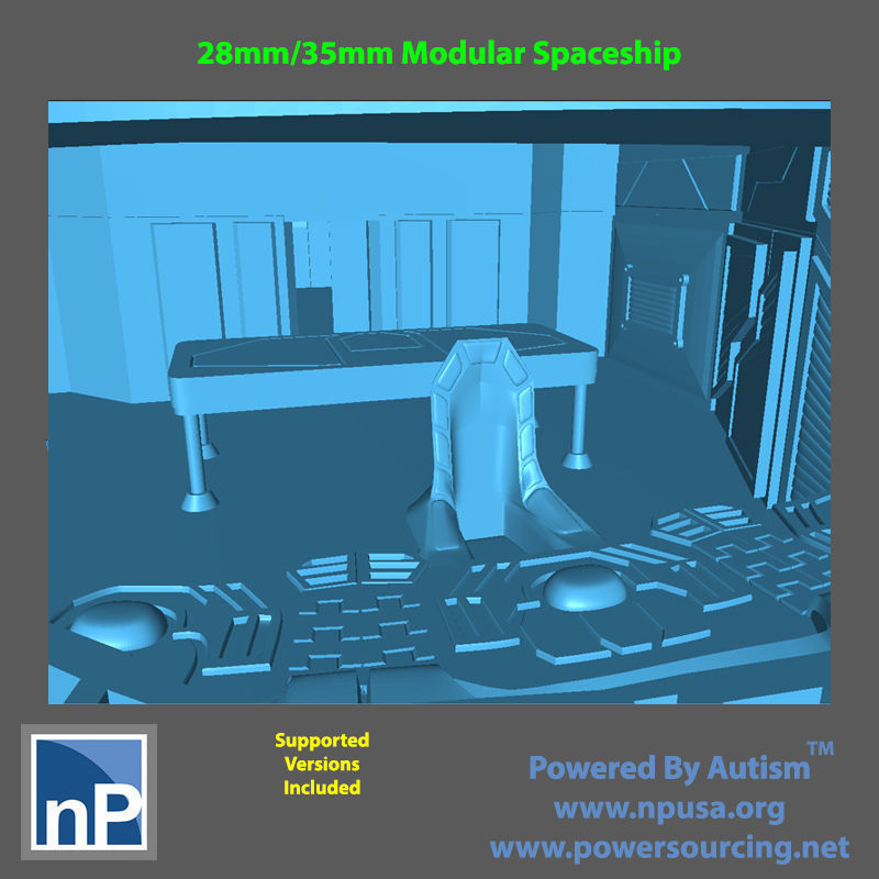 Modular Spaceship for Tabletop Wargames free 3D model 3D printable ...