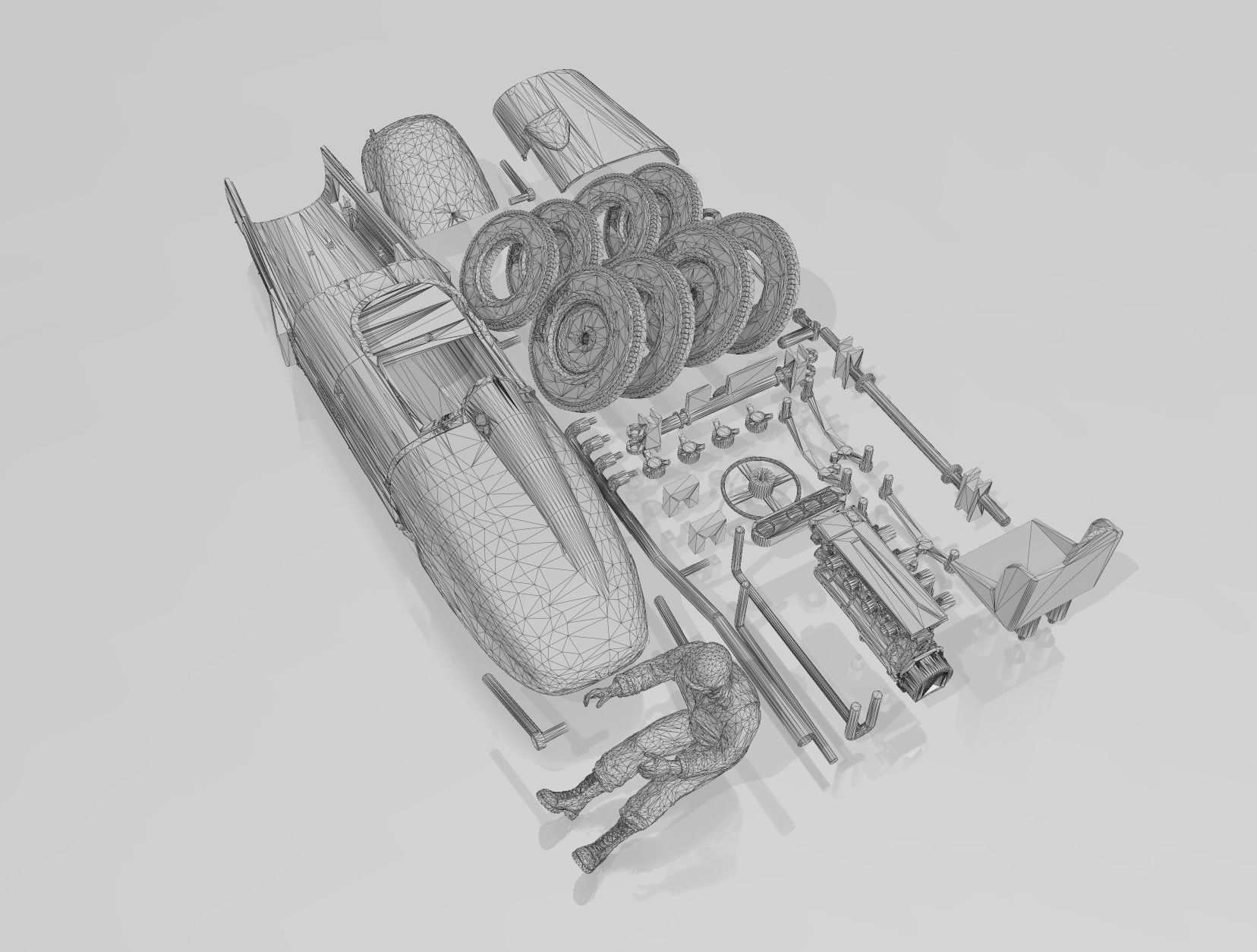 Kurtis Craft Indy Racer Midget Racer ready to print 3D model 3D ...