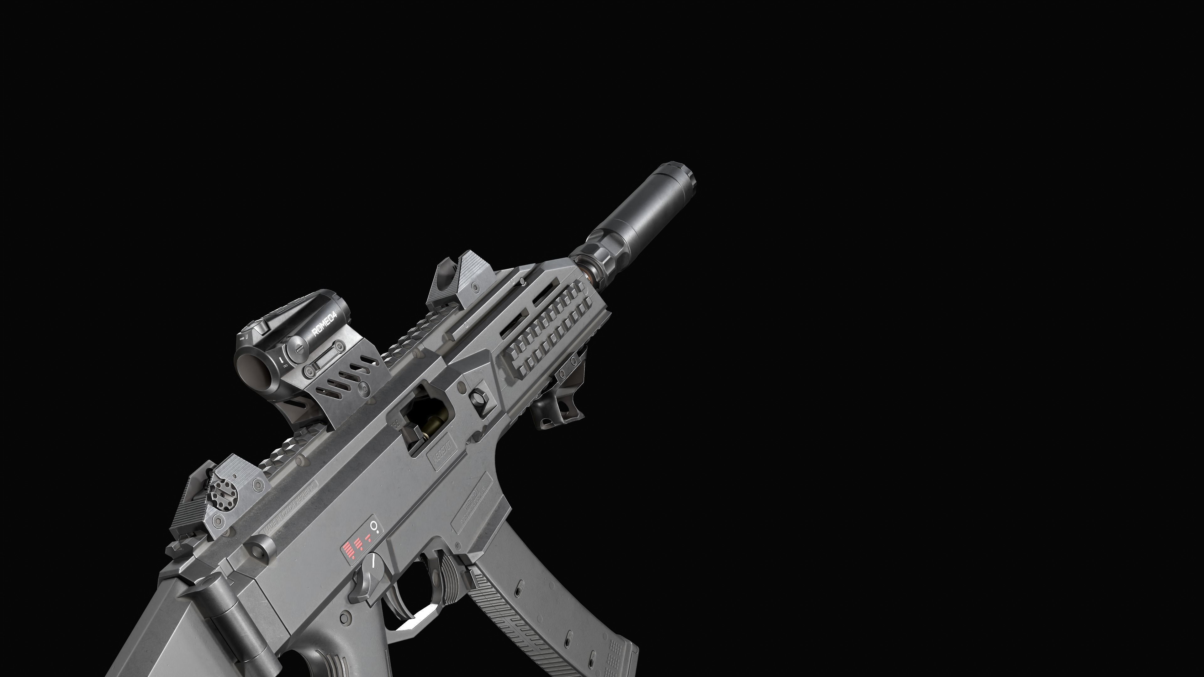 3D model Tactical Modular SMG CZ Scorpion EVO 3 A1 VR / AR / low-poly ...