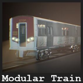 3D model Modular Train 33 Assets VR / AR / low-poly | CGTrader