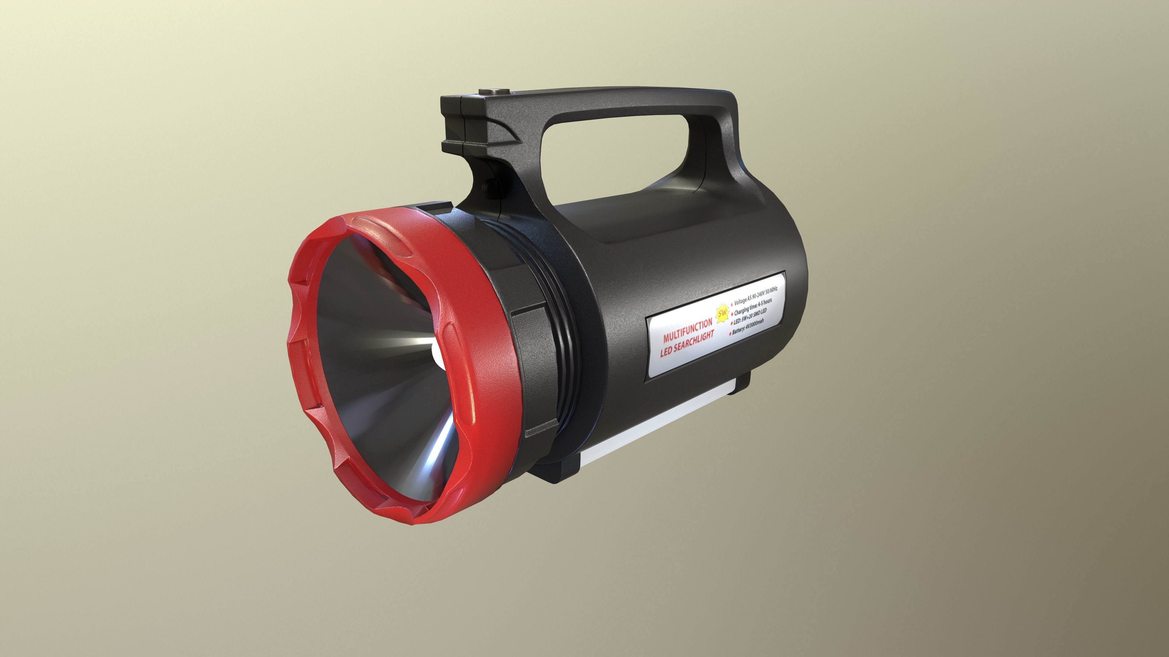 3D model Flashlight Low-poly PBR VR / AR / low-poly | CGTrader