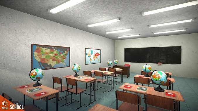 3D model School - full pack VR / AR / low-poly | CGTrader