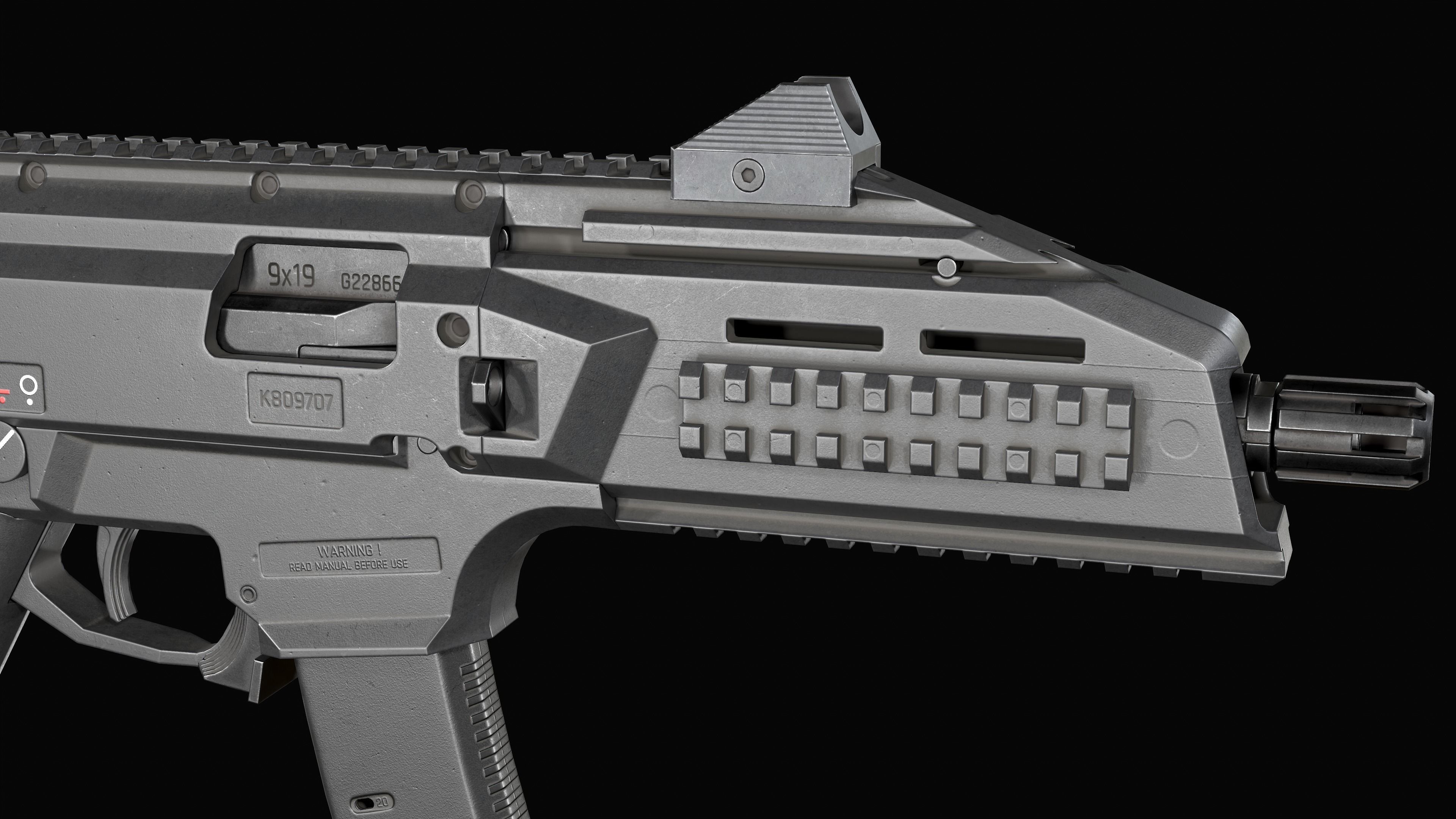 3D model Modular SMG CZ Scorpion EVO 3 A1 VR / AR / low-poly | CGTrader