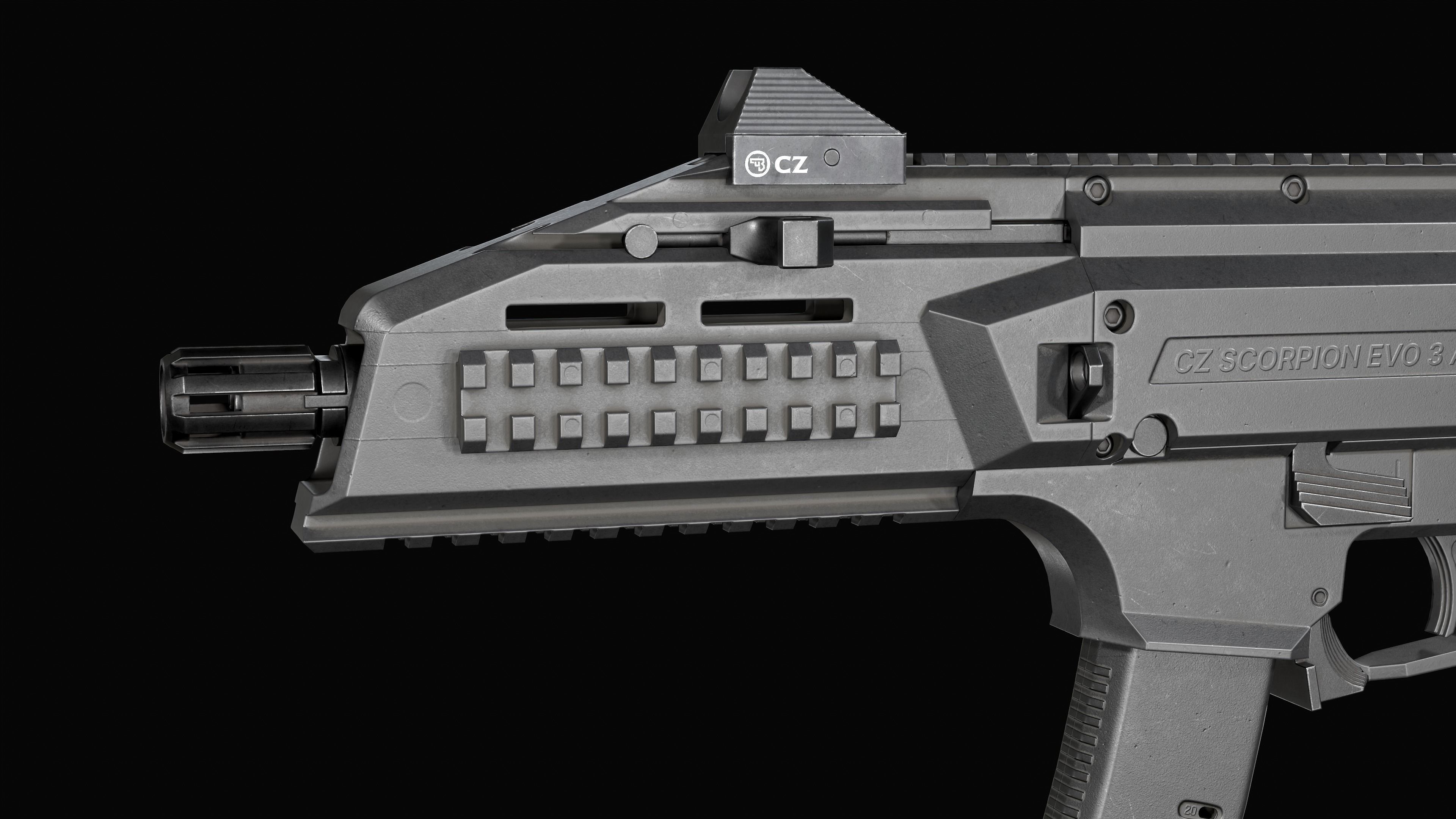 3D model Modular SMG CZ Scorpion EVO 3 A1 VR / AR / low-poly | CGTrader