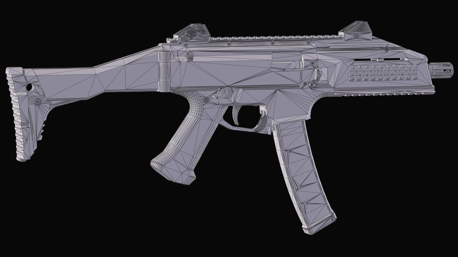 3D model Modular SMG CZ Scorpion EVO 3 A1 VR / AR / low-poly | CGTrader