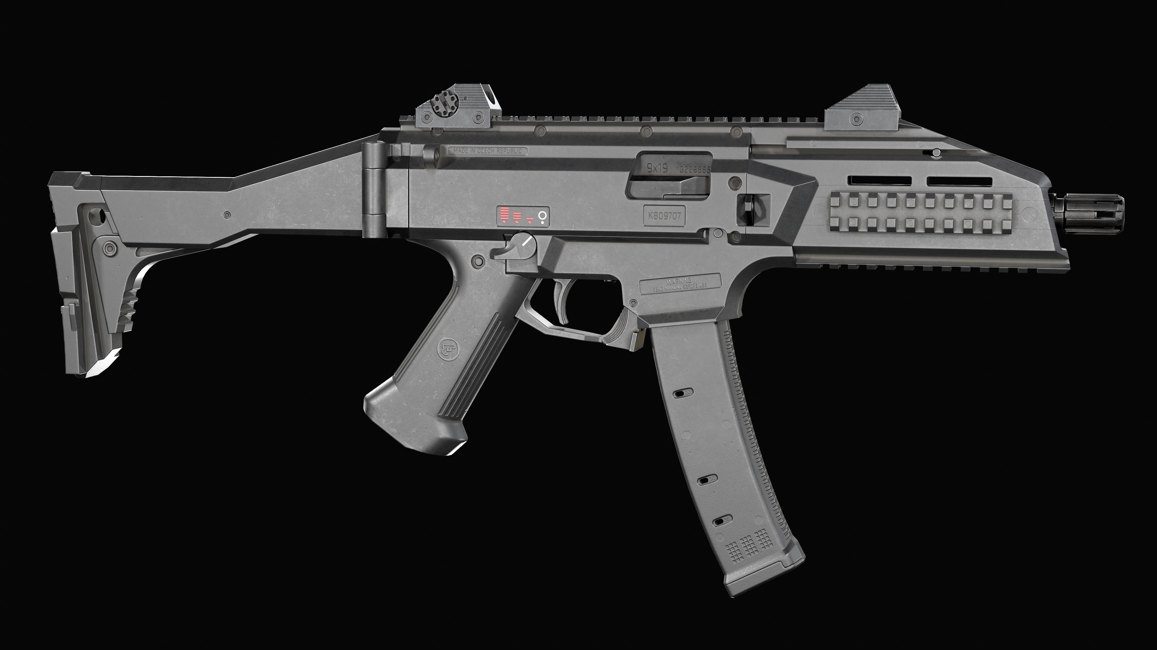 3D model Modular SMG CZ Scorpion EVO 3 A1 VR / AR / low-poly | CGTrader