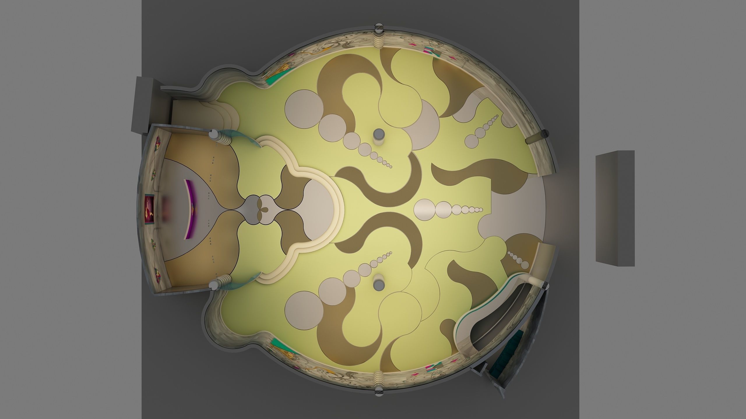 3D model 0187 - Night Club 3D Hall - 2D Drawings VR / AR / low-poly ...