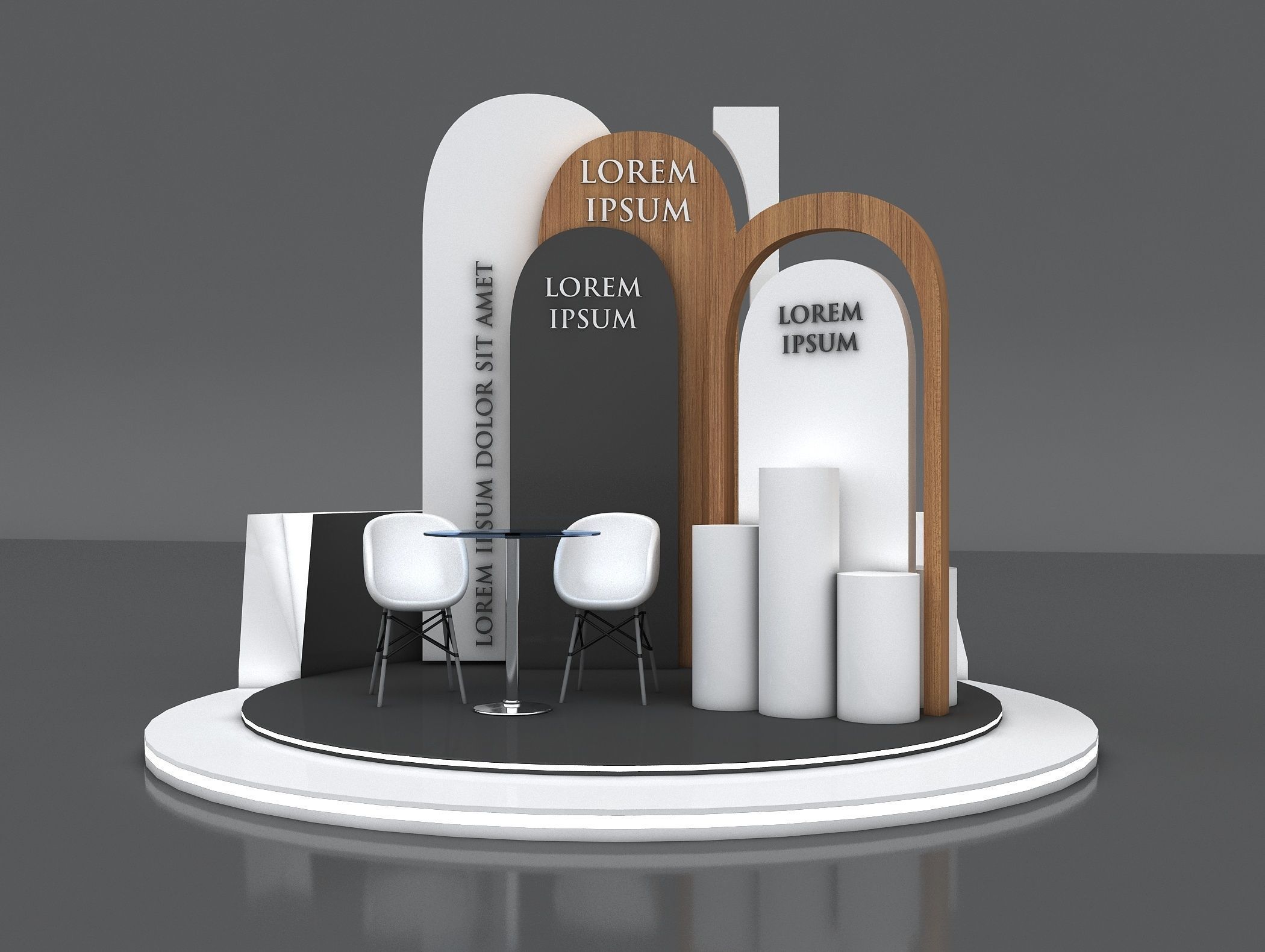 Booth Display 3D model 16m2 3D model | CGTrader