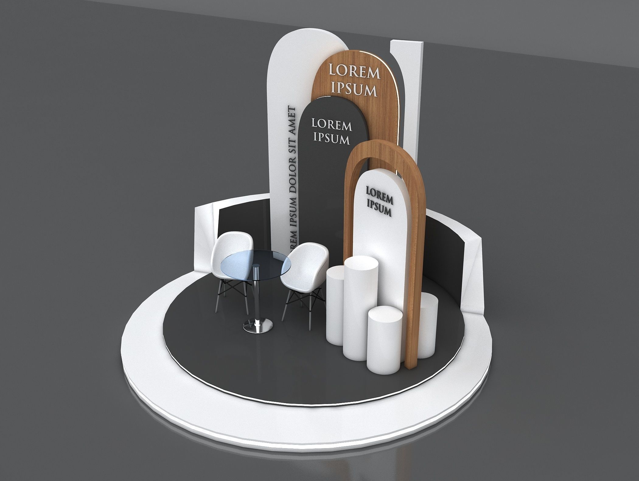 Booth Display 3D model 16m2 3D model | CGTrader