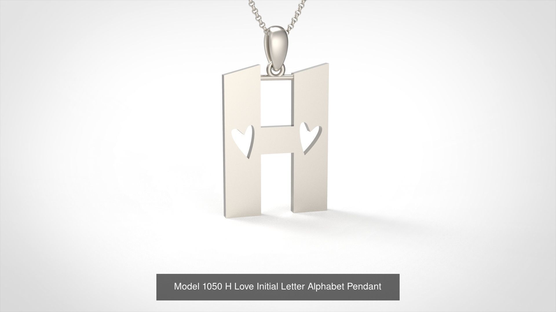 Collection Love Diamond Pendant Initial Alphabet | CGTrader