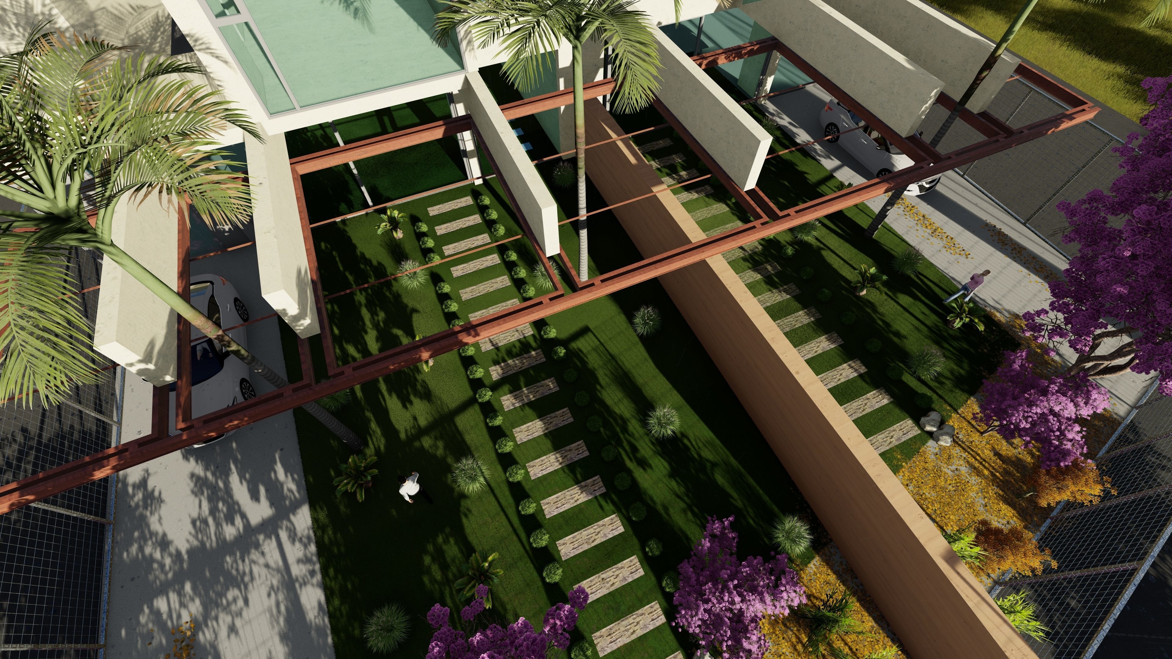Villas Compound exterior 3D model | CGTrader