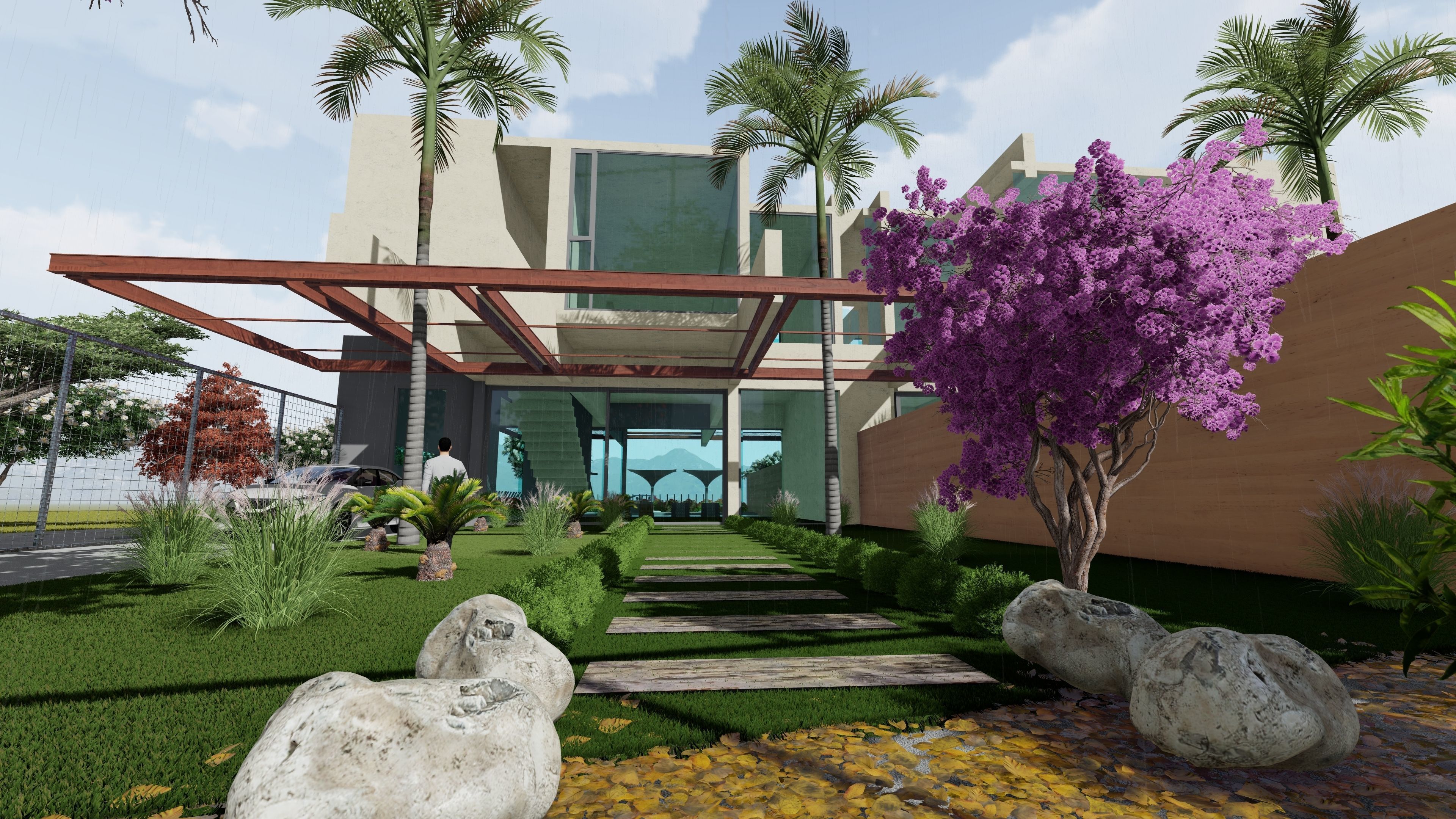 Villas Compound exterior 3D model | CGTrader