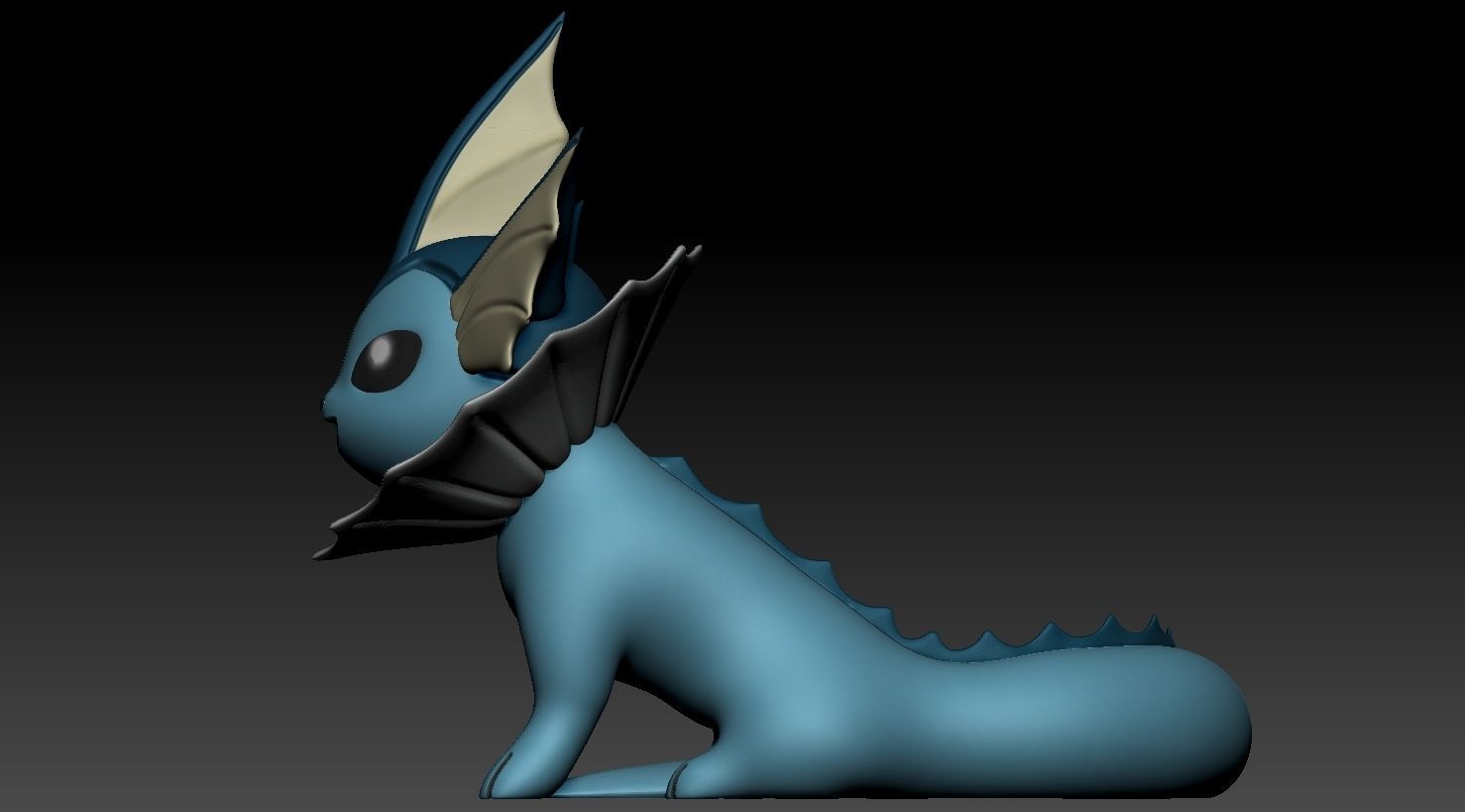 Vaporeon Sit 3D model 3D printable | CGTrader