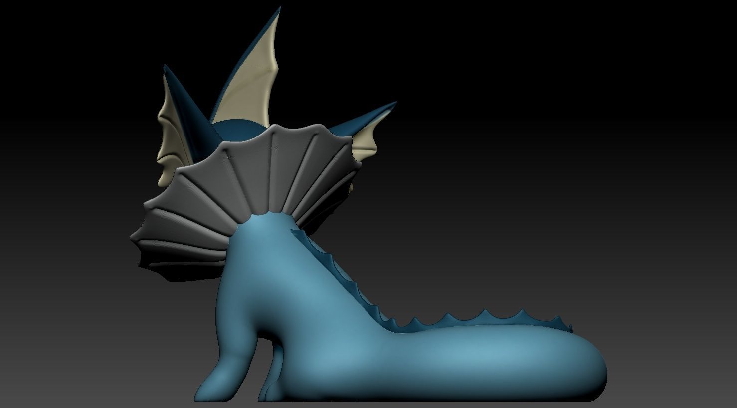 Vaporeon Sit 3D model 3D printable | CGTrader