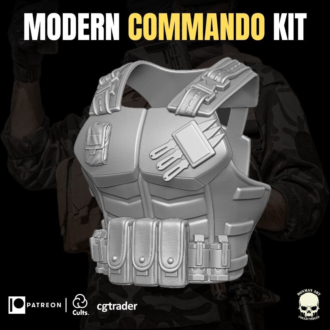 Modern Commando Kit 3D printable file for Action Figures 3D model 3D ...